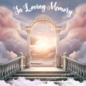 RIP PNG Memorial Photo Background, Add Pictures Collage, Purple Sunset ...