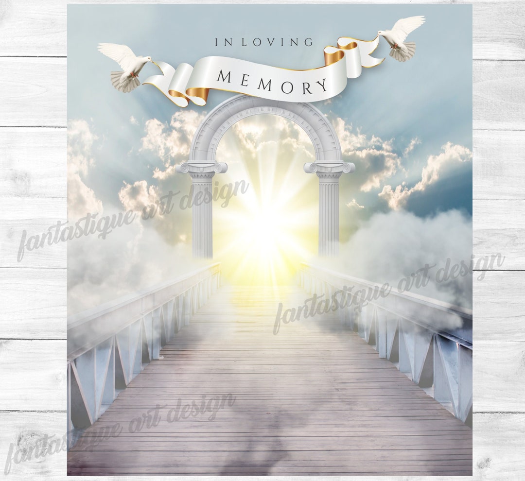 In Loving Memory PNG, Memorial Template, Funeral Printable, Heaven Pier ...