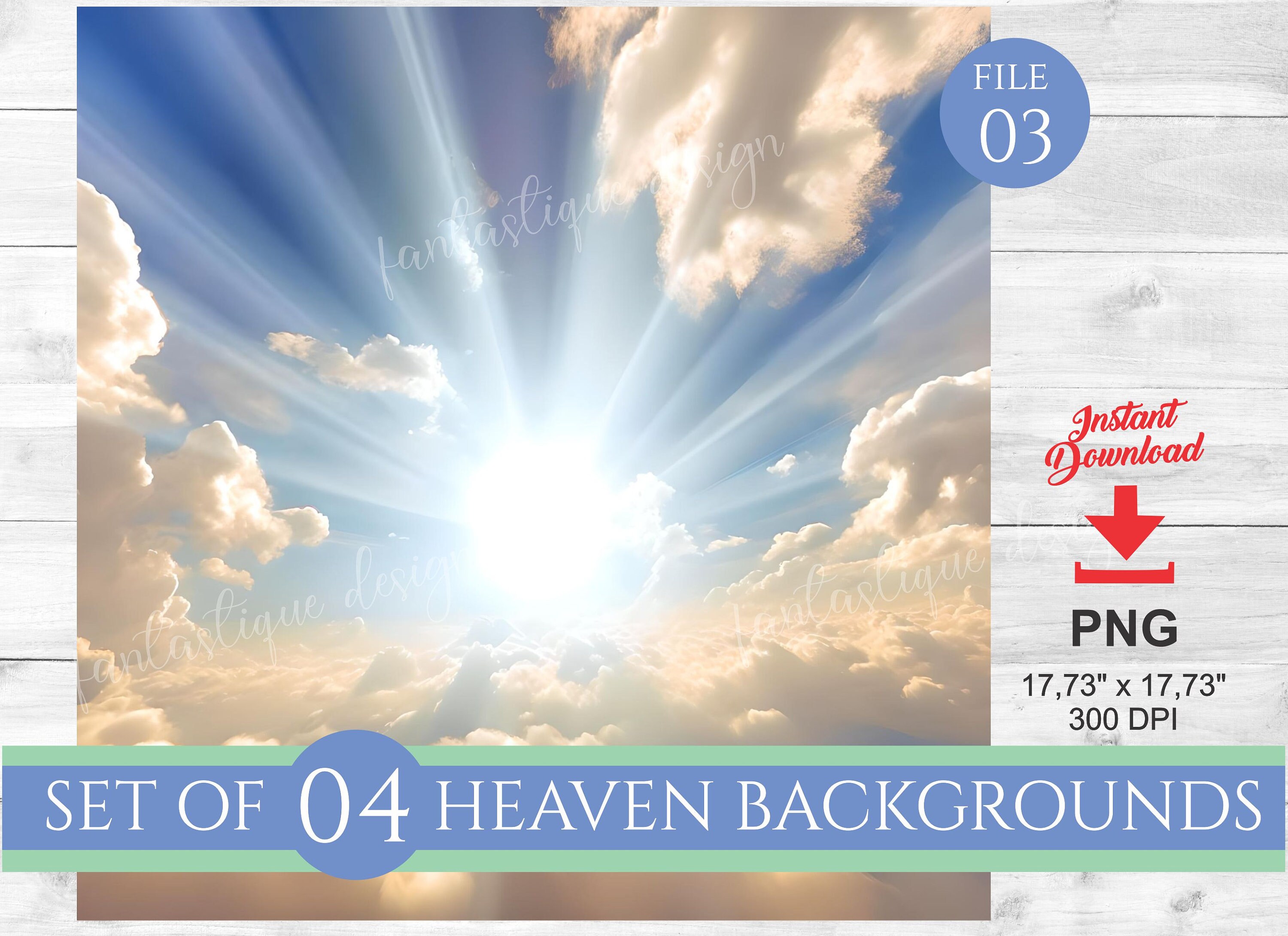 Set of 04 Heaven Background PNG, Blue Sky, Sunset Sky, Memorial ...