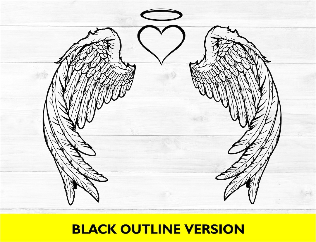 In Loving Memory SVG - Angel Wings Forming a Hug - Memorial Day ...