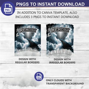 In Loving Memory PNG, Raiders Memorial Editable Templates and Pngs to ...