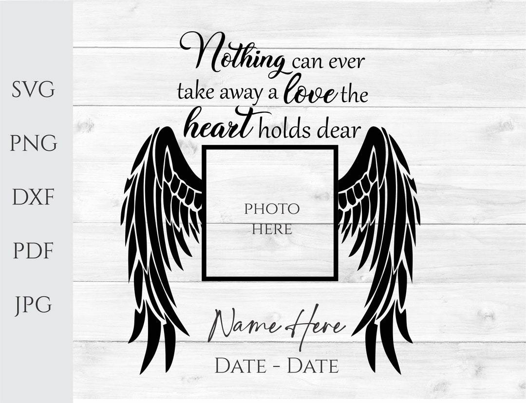 Memorial Poem SVG in Loving Memory Quote, Funeral Gift Sayings, Design ...