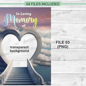 In Loving Memory PNG, Memorial Design, Rest in Peace Background, Heart ...