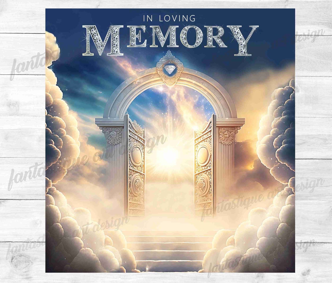 In Loving Memory PNG, Memorial, Crystal Funeral Shirt Design, Heavens ...