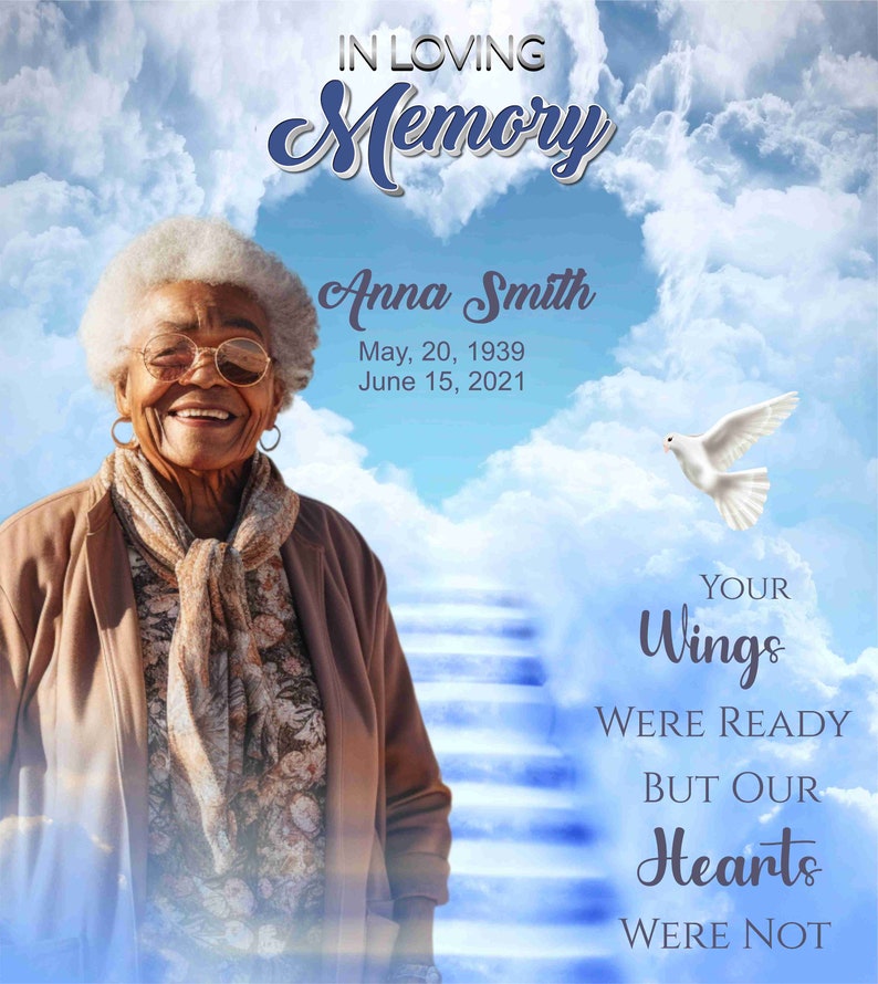 In Loving Memory PNG, Heaven Heart Cloud Background (digital File) - Etsy