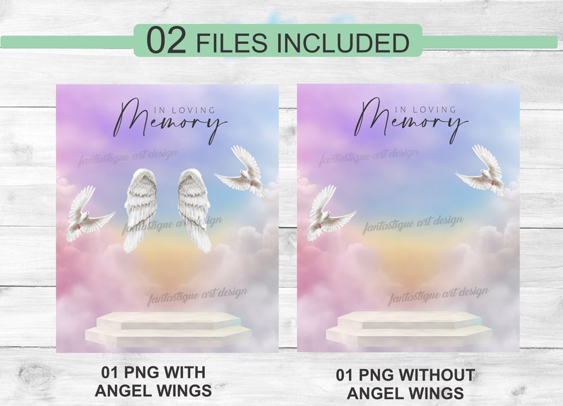 Pink and Purple in Loving Memory PNG Pedestal in Heaven - Etsy