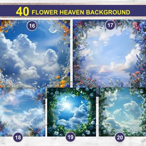 Heaven Background PNG Bundle, Flower Memorial Set of 40, Big Files ...