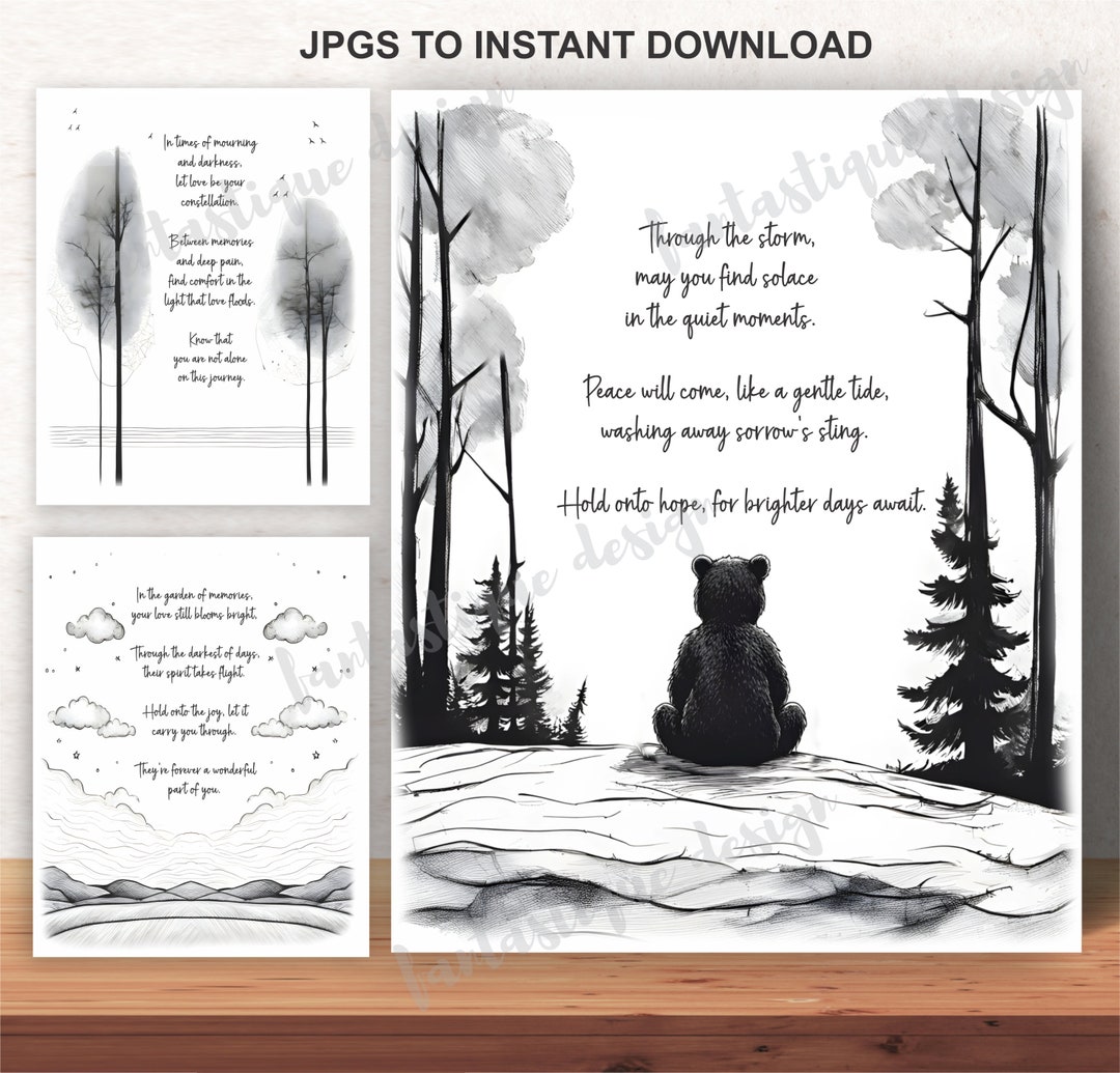 Remembrance Poem, in Loving Memory Poem JPG, Memorial Bundle of 6 Files ...