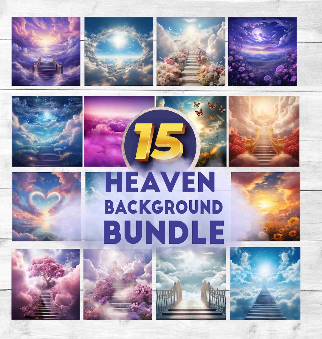 Heaven Background PNG Bundle, Blue Purple Pink Sunset Memorial in ...