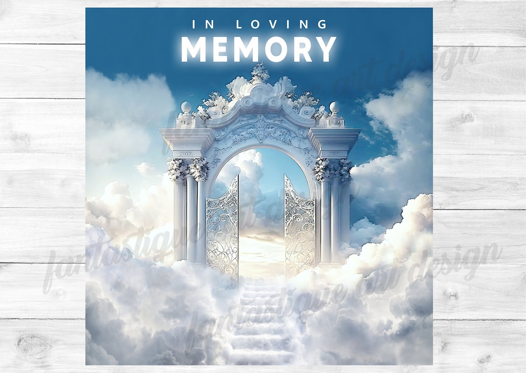 In Loving Memory PNG, Blue Memorial Background, Funeral Gift Design ...