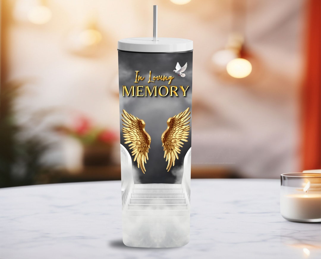 Memorial Tumbler Wrap, Sublimation Tumbler Designs, Black Heaven in ...