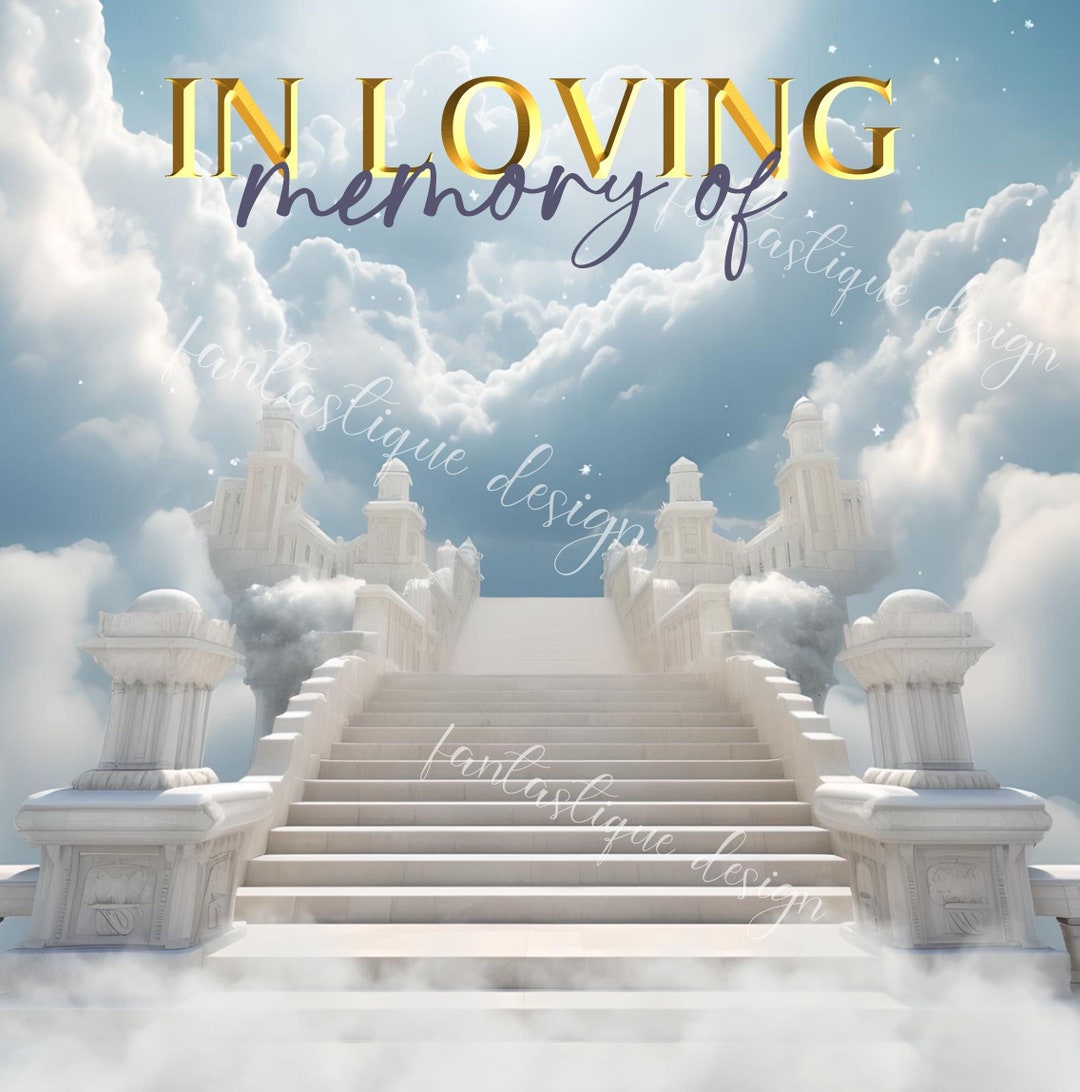 Memorial Background Png,blue in Loving Memory File, Angel Wings Heaven ...
