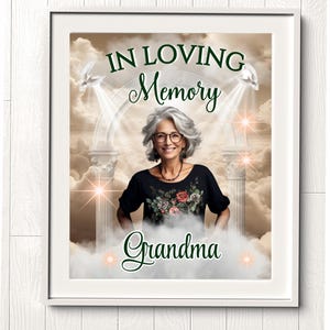 In Loving Memory PNG, Beige Memorial EDITABLE Template, Heaven ...