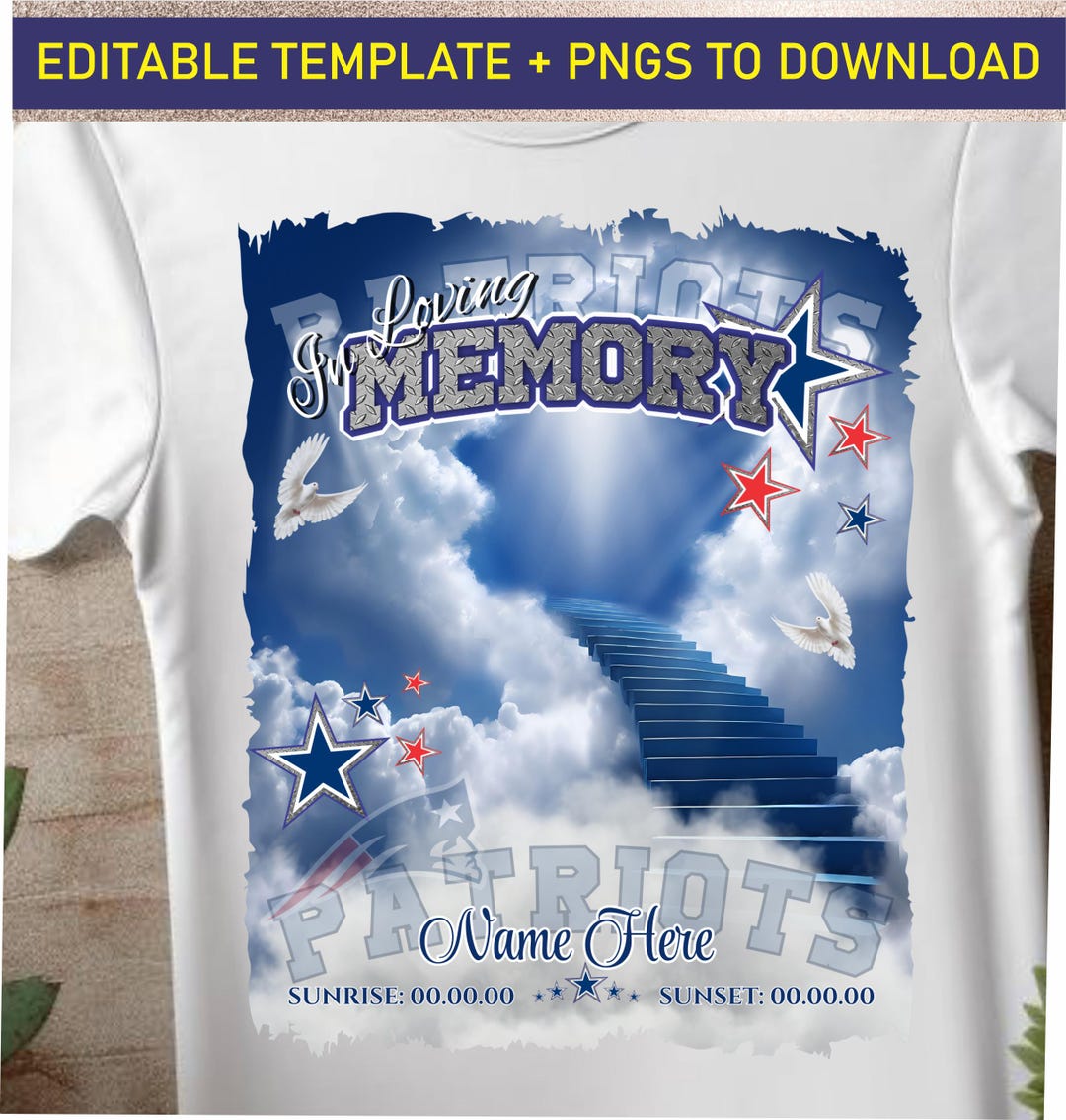 In Loving Memory PNG, Patriots Memorial Editable Templates and Pngs to ...