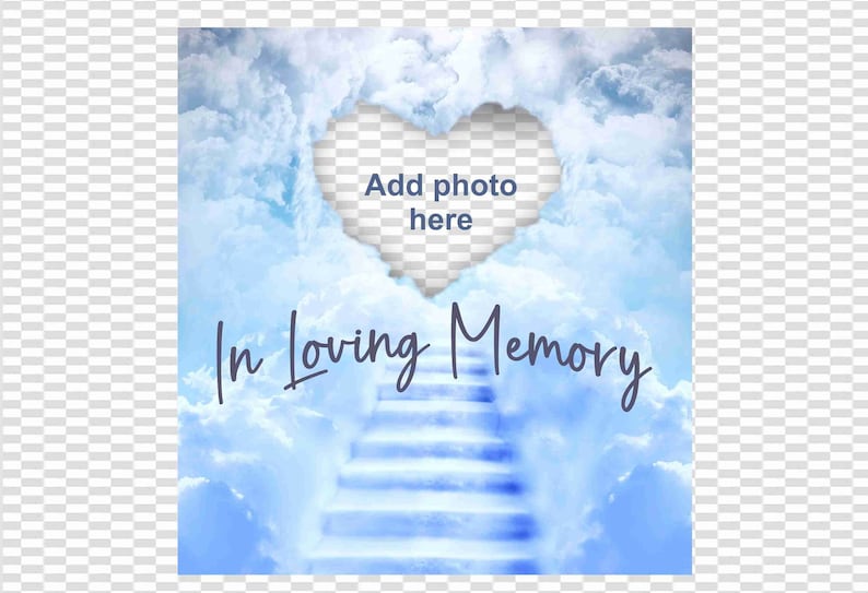 In Loving Memory PNG Photo Template Memorial PNG - Etsy