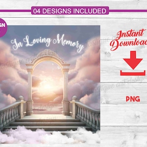 RIP PNG Memorial Photo Background, Add Pictures Collage, Purple Sunset ...