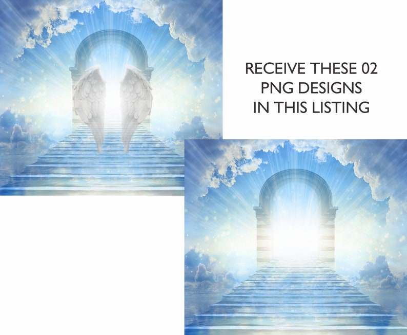 Angel Wings and Heaven Gate Backdrop Memorial Background - Etsy