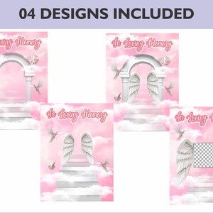 Pink in Loving Memory PNG | Rest in Peace Memorial Background, Stairs ...