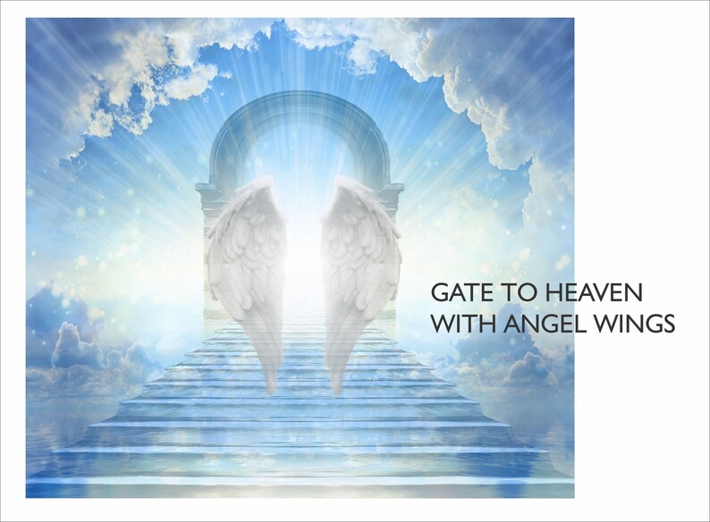 Angel Wings and Heaven Gate Backdrop Memorial Background - Etsy