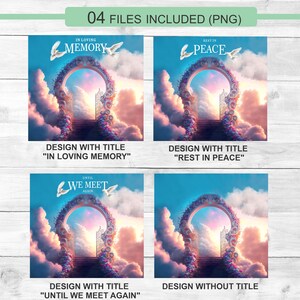 In Loving Memory PNG, Flowers and Pink Heavens Funeral Template, Rest ...