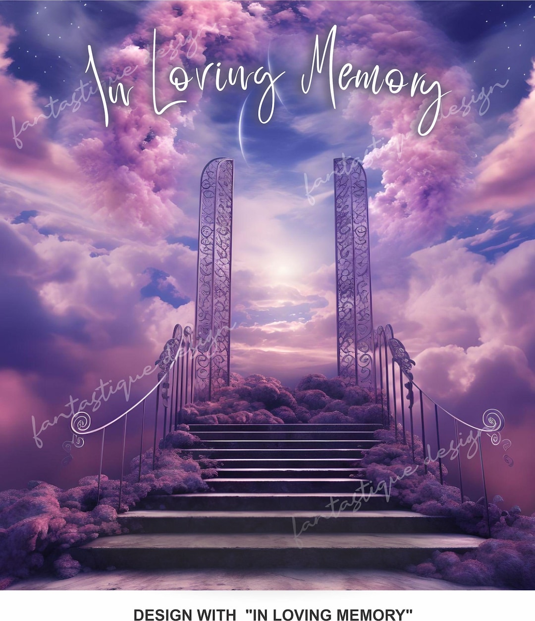 Purple Memorial PNG, in Loving Memory, Memorial Background, Funeral ...