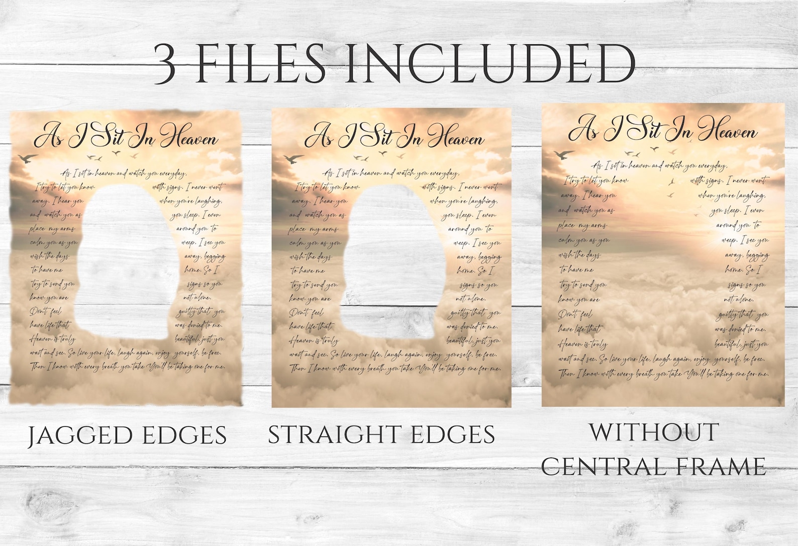Memorial Poem PNG, in Loving Memory Photo Template, Vintage, as I Sit ...