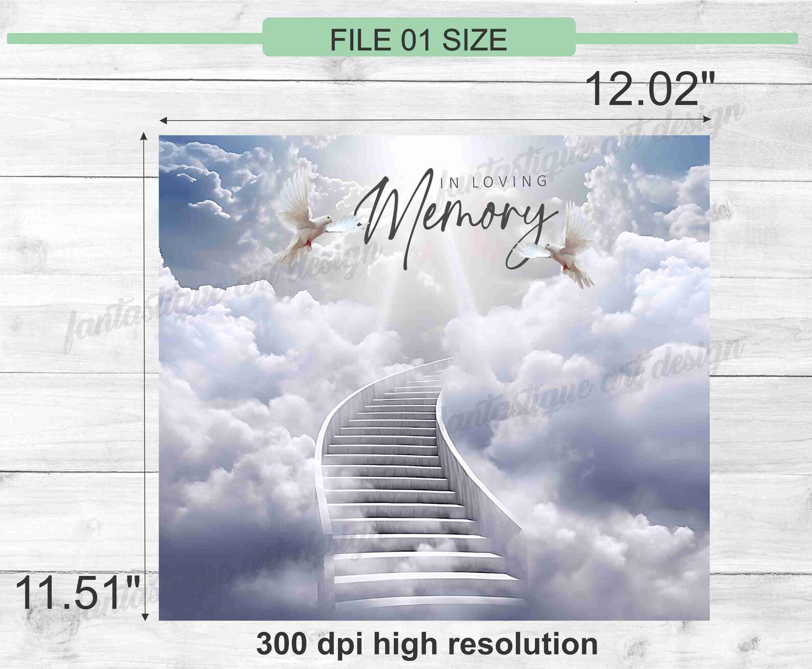 In Loving Memory PNG, Cloudy Stairs to Heavens Memorial Background ...