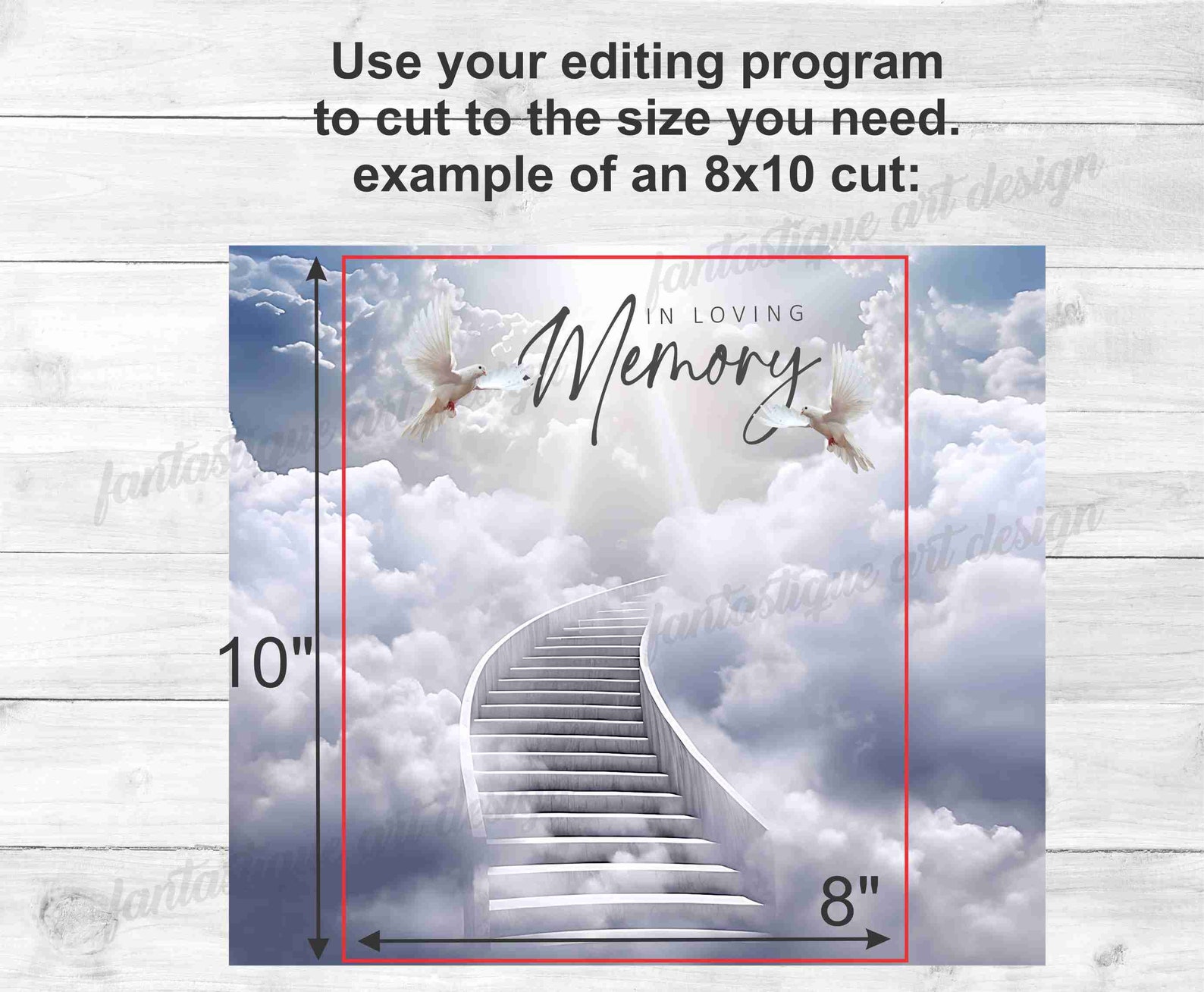 In Loving Memory PNG, Cloudy Stairs to Heavens Memorial Background ...