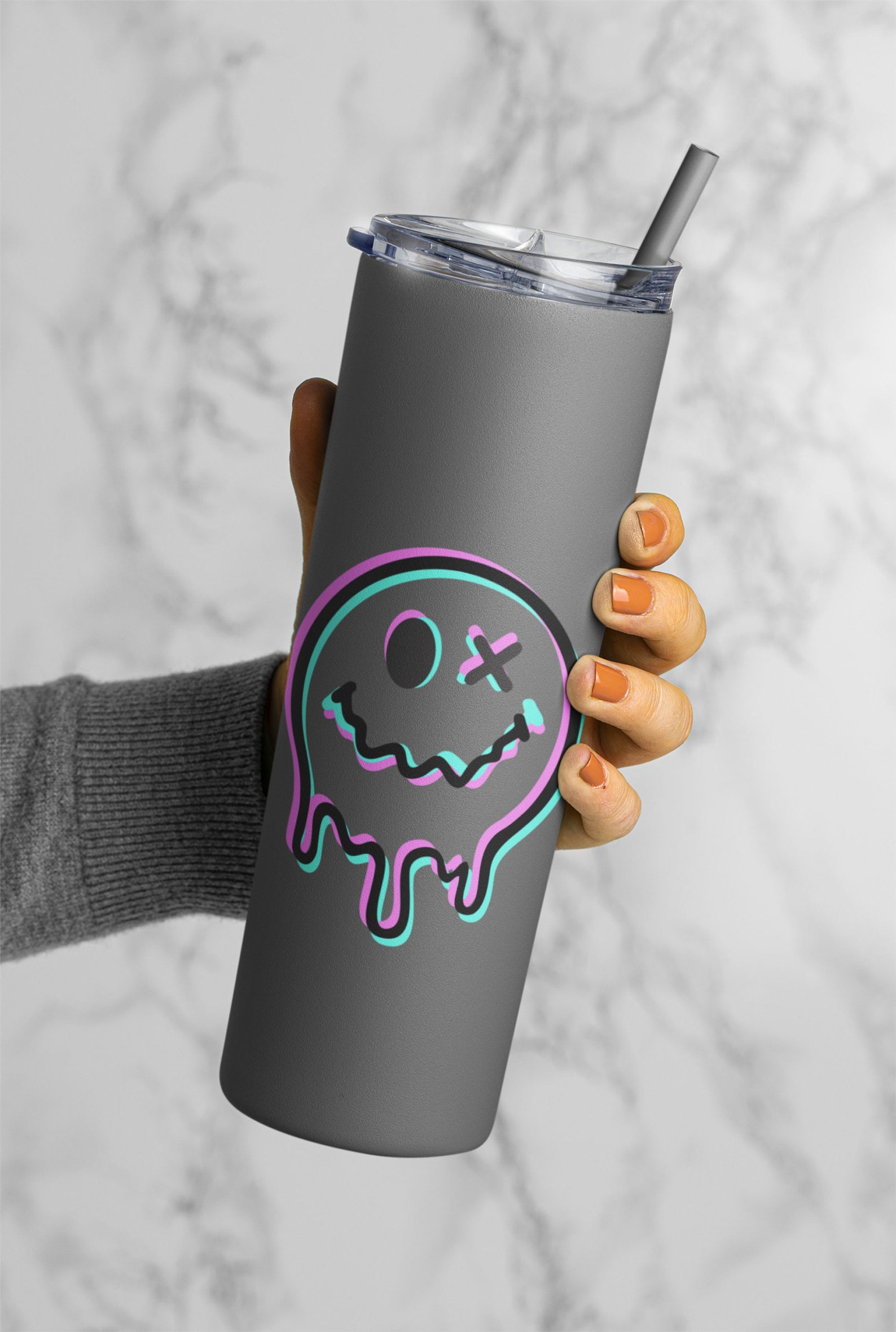 Smiley Face SVG Bundle of 03 Designs Groovy Glitch Style - Etsy