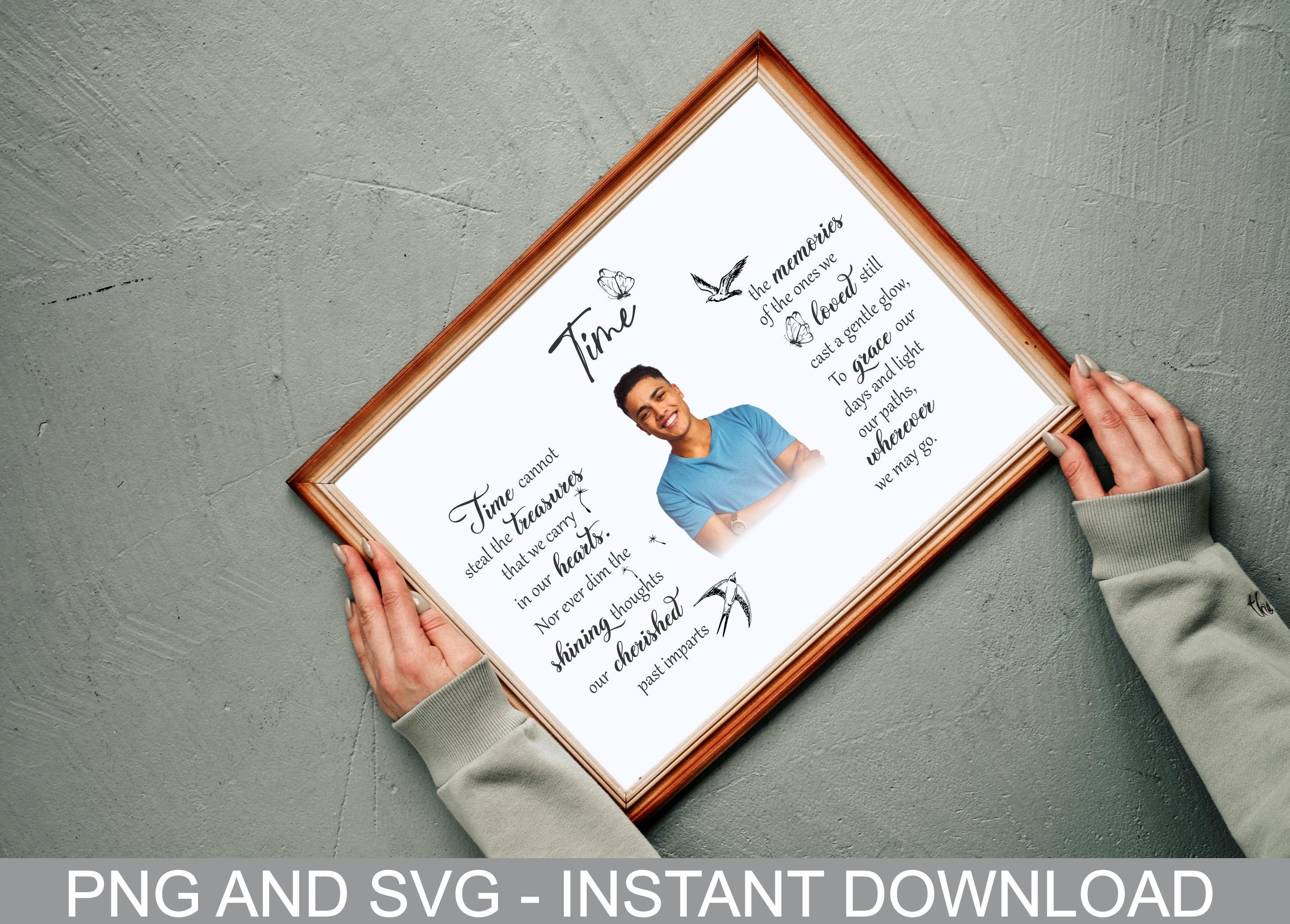 Memorial Poem SVG PNG, in Loving Memory for Cricut, Funeral Sayings ...