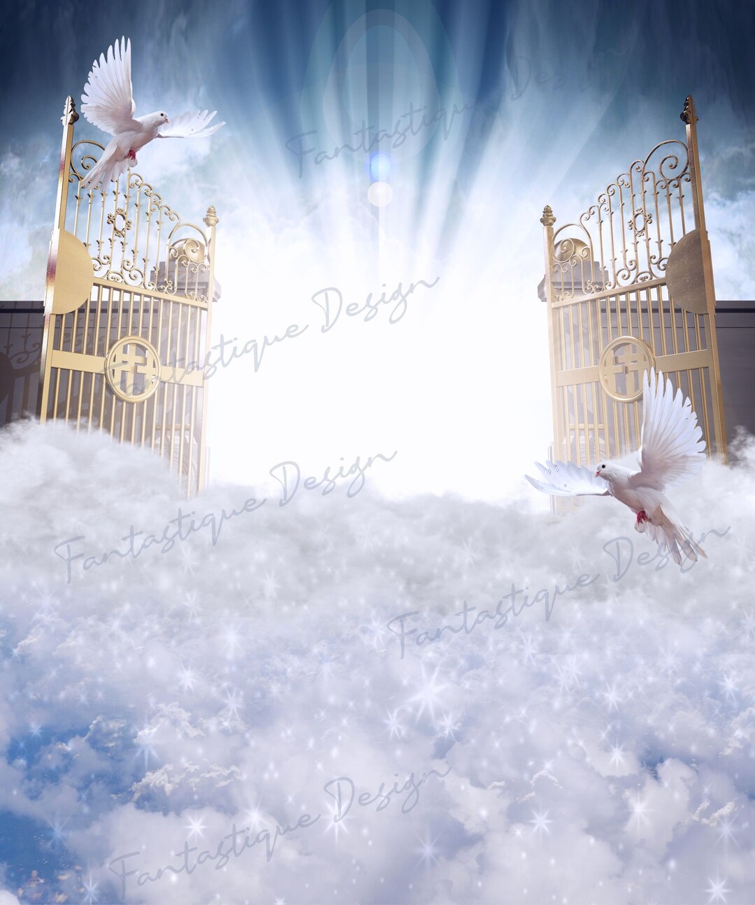 Heavens Gate Background PNG | Memorial Template, Gold Gate, in Loving ...