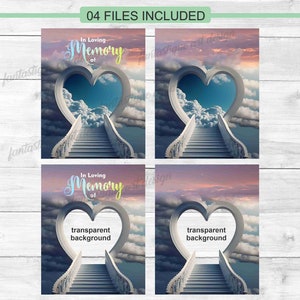 In Loving Memory PNG, Memorial Design, Rest in Peace Background, Heart ...