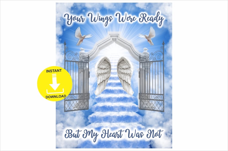 Memorial Background Png BLUE in Loving Memory Png Clouds - Etsy