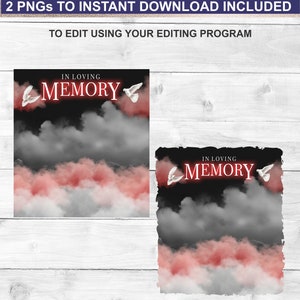 Red and Black Memorial Png, in Loving Memory PNG, Instant Download PNG ...