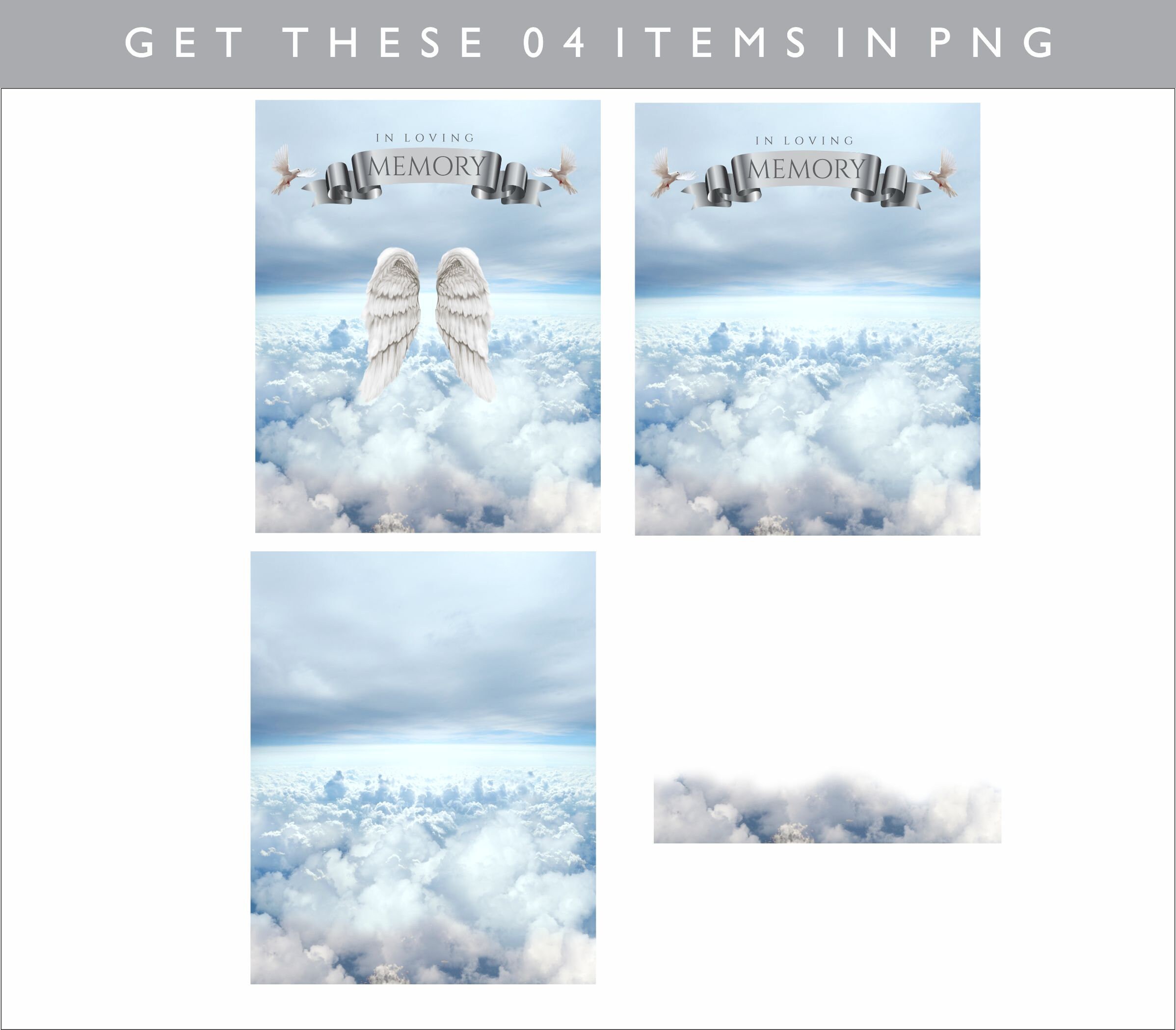 In Loving Memory PNG Cloud Overlay Memorial Background Shirt - Etsy UK