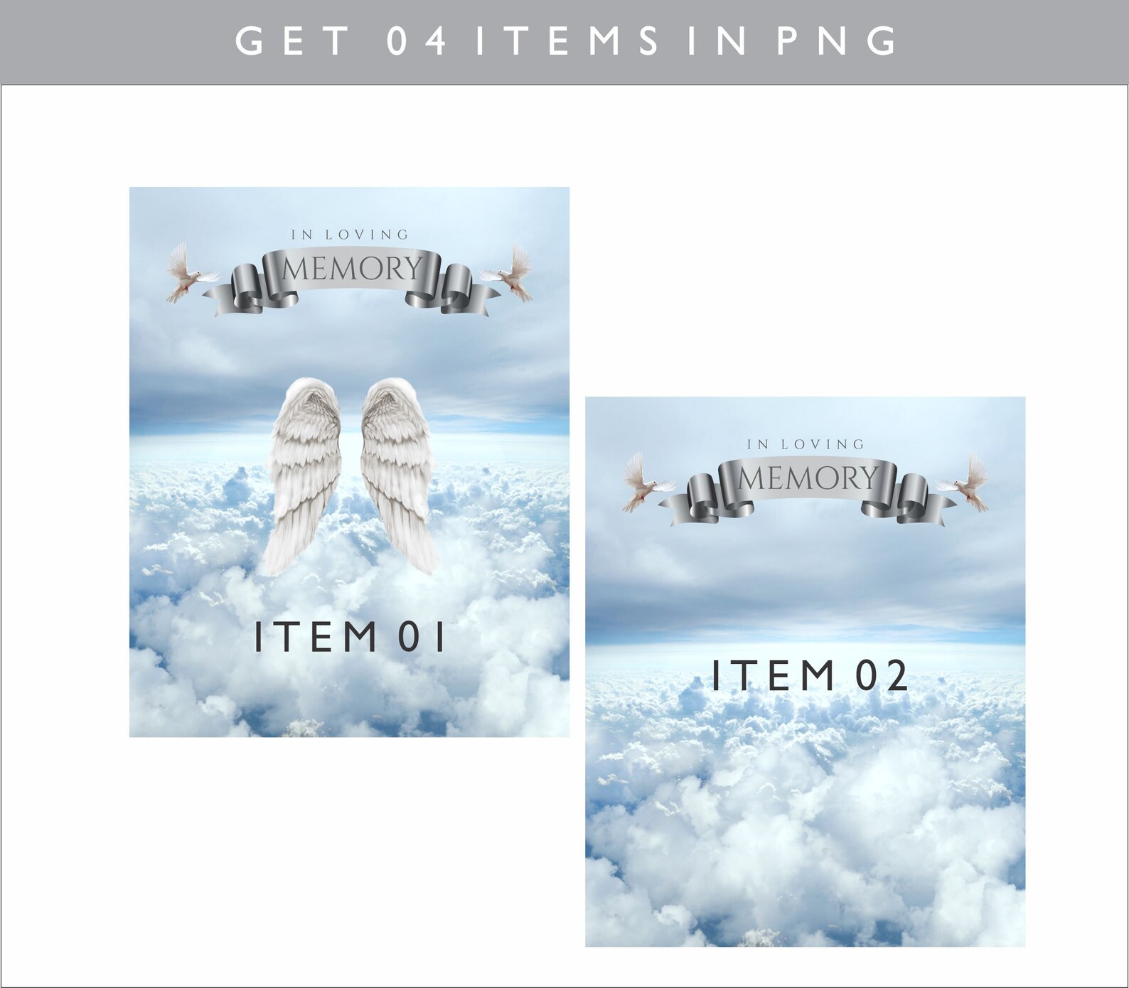 In Loving Memory PNG Cloud Overlay Memorial Background Shirt - Etsy