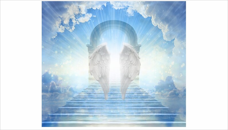 Angel Wings and Heaven Gate Backdrop Memorial Background - Etsy