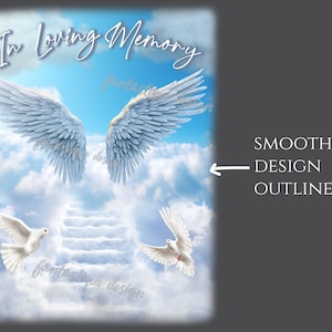In Loving Memory PNG, RIP Shirt Design, Angel Wings Template, Heaven ...
