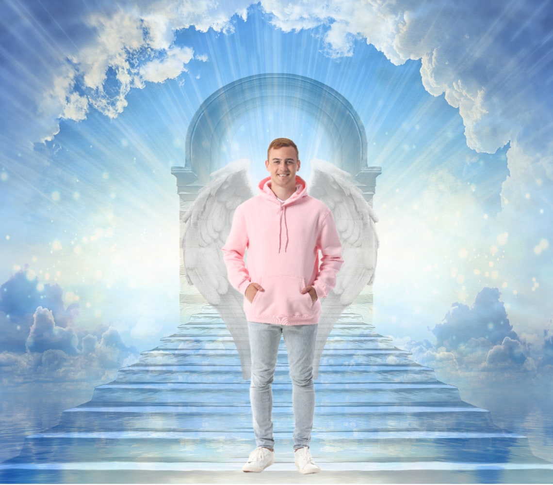 Angel Wings and Heaven Gate Backdrop Memorial Background - Etsy