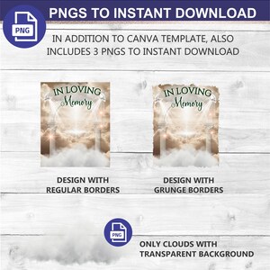 In Loving Memory PNG, Beige Memorial EDITABLE Template, Heaven ...