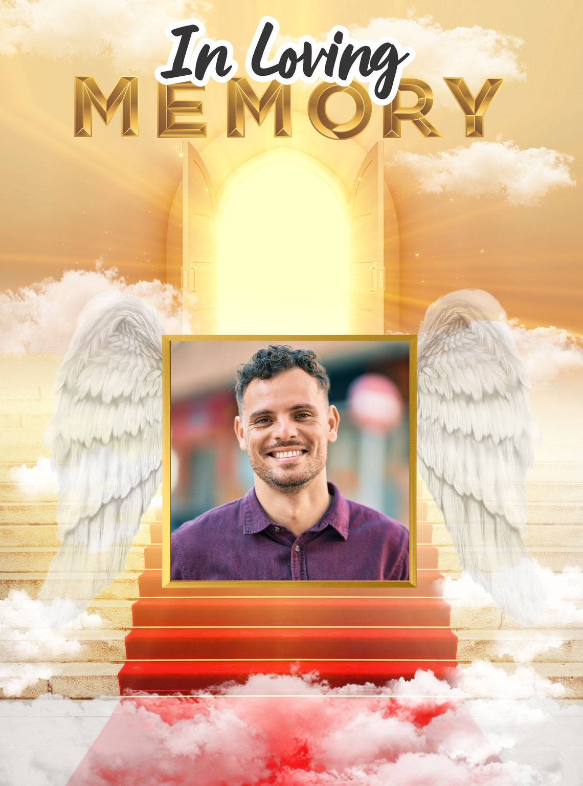 Memorial Background PNG Golden Gate in Heaven Red Carpet - Etsy