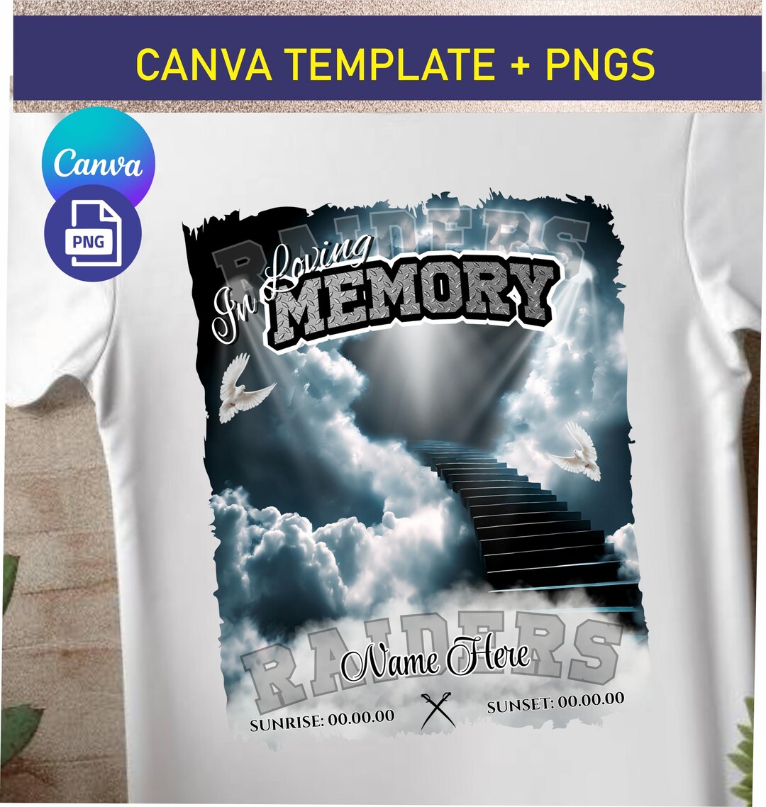 In Loving Memory PNG, Raiders Memorial Editable Templates and Pngs to ...
