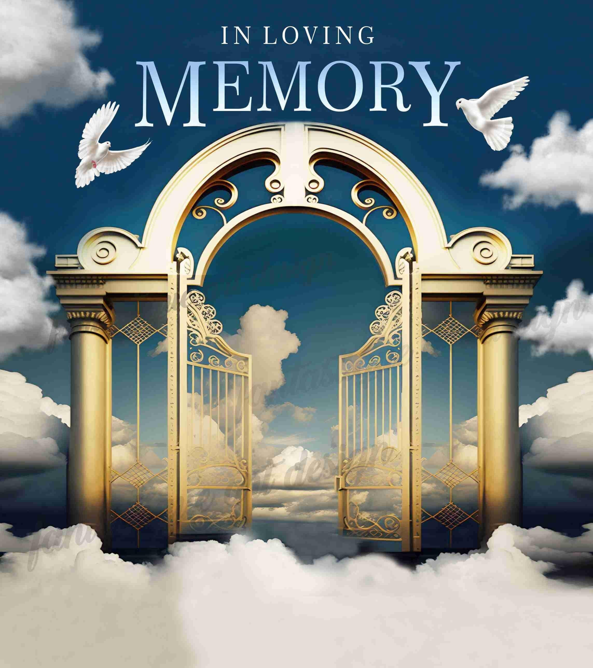 In Loving Memory PNG, Memorial Background Template, Funeral Gift, RIP ...