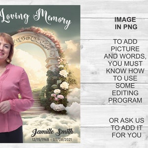 In Loving Memory Background, Flowers Heavens Gate PNG, Memorial ...