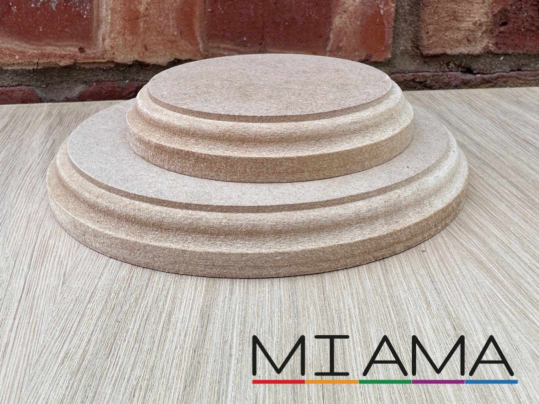 MIAMA Trophy Stand Blanks Circle Disk 18mm MDF 10,15,20,25,30cm Wooden ...