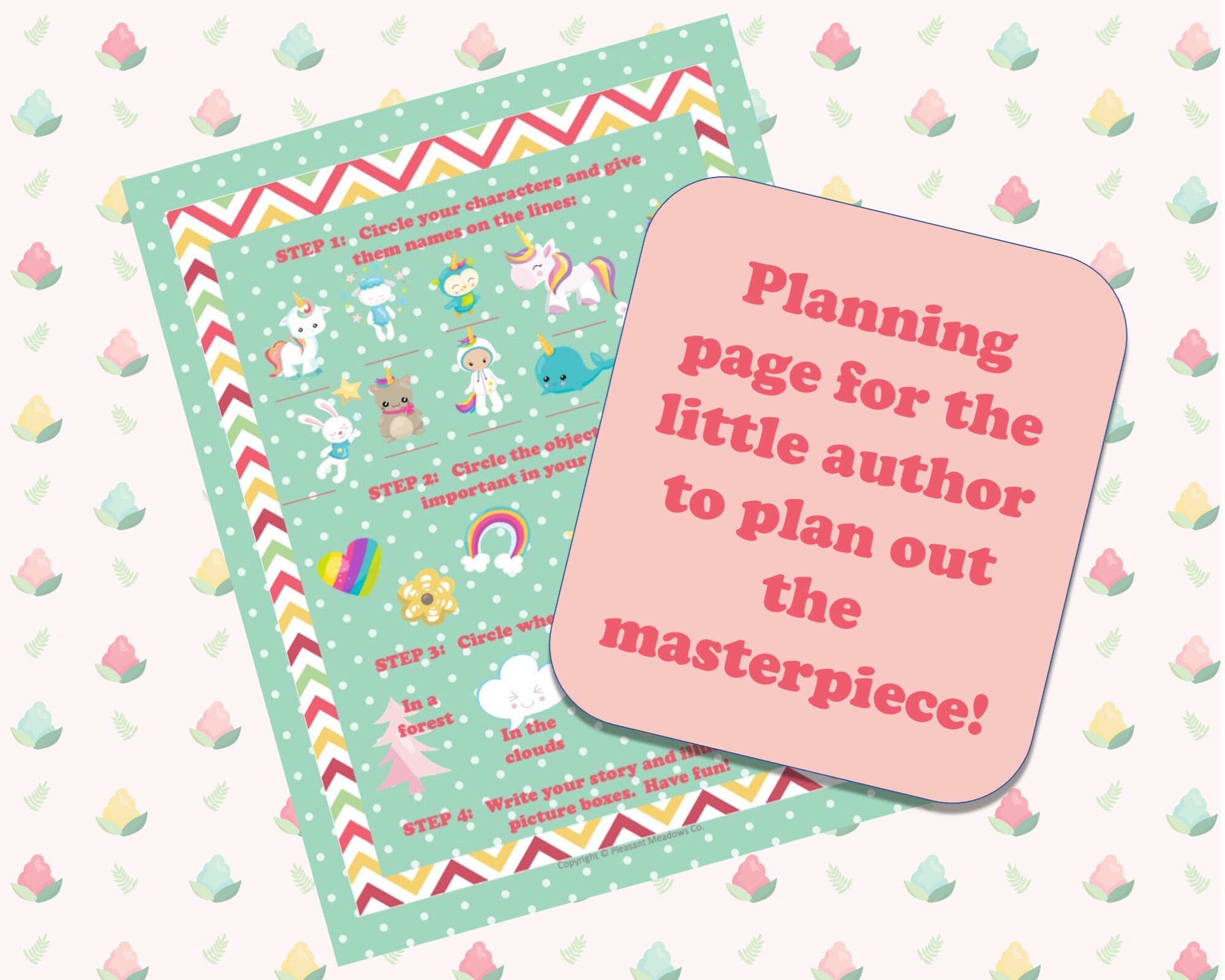 Unicorn Story Writing Set Printable - Etsy