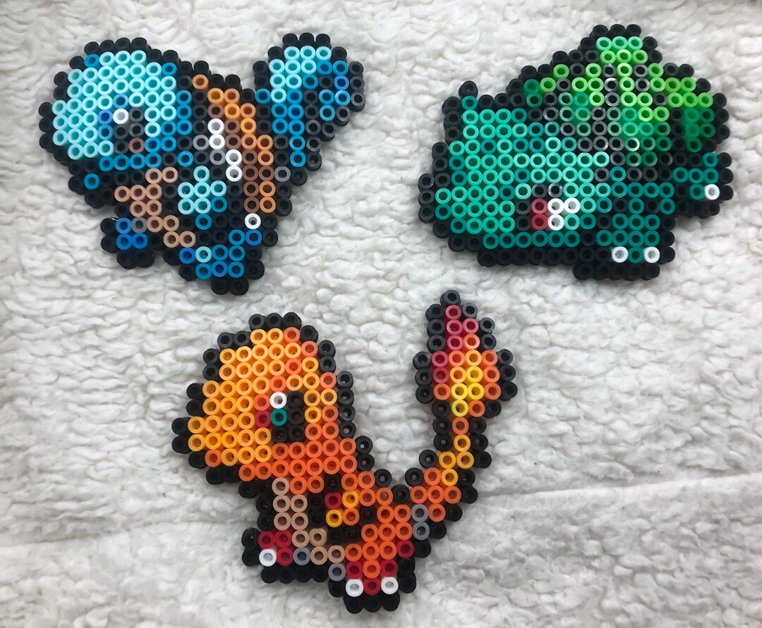 Generation 1 Starter Pokémon Perler Bead Art Squirtle - Etsy