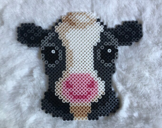 Baby Cow Calf Perler Bead Art ~ Fridge Magnet, Adorable Cow Lover Gift ...