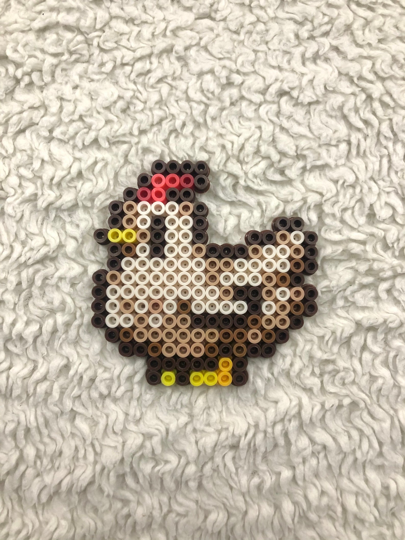 Stardew Valley farm animal chicken sprite Perler Bead Art | Etsy