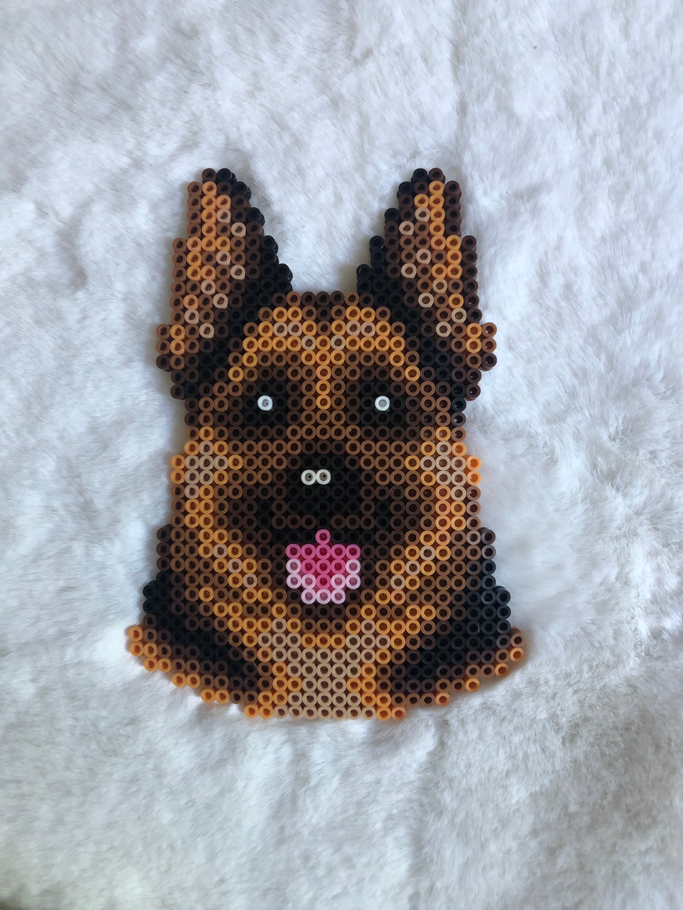 Perro pastor alemán Perler Bead Art Imán de la nevera lindo - Etsy España